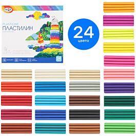 Пластилин Гамма "Классический", 24 цвета, 480г, со стеком: выгодно ...