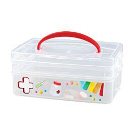 Коробка универсальная БытПласт Multi Box 2 секции декор бесцветный ...