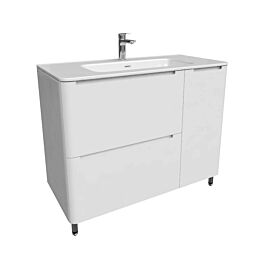 Тумба IDDIS с умывальником, напольная, 100 см, белая, Edifice, IDDIS ...