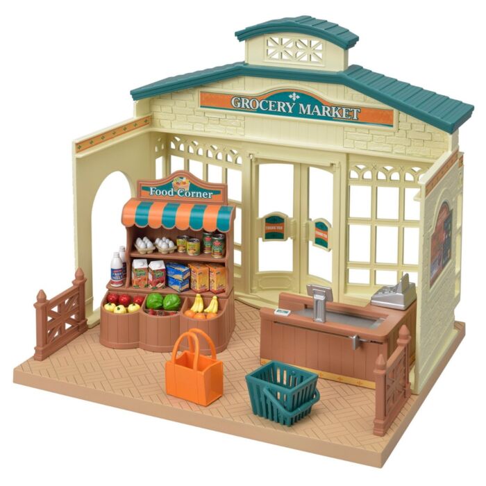 Sylvanian Families: Продуктовый магазин, касса, аксессуары, продукты ...