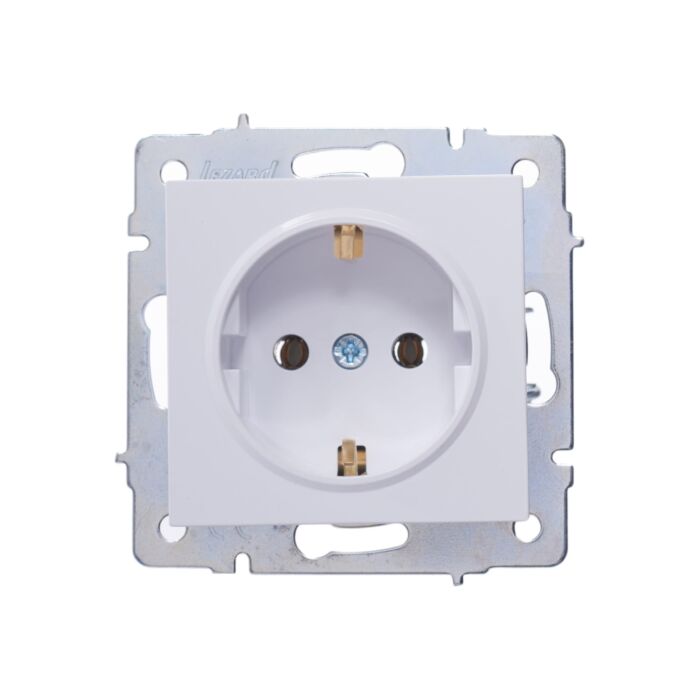 Розетка VESNA 742-0288-122B с/з бакалит белая (механизм) : купить по низкой цене в интернет ...
