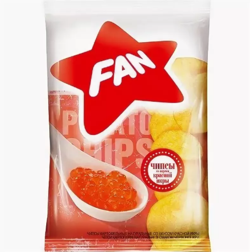 Чипсы Fan 65г красная икра