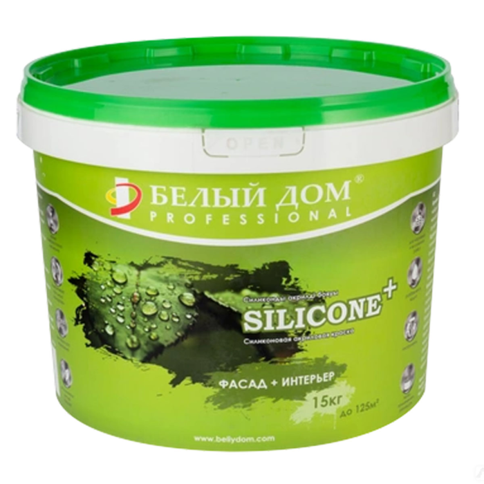 Краска акриловая силиконовая Белый Дом SILICONE+Фасад 15 кг : купить по ...