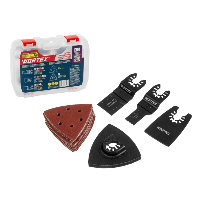 Набор аксессуаров для реноватора WORTEX 5 предметов в боксе (для резки/шлифовки), арт.1335554 ...